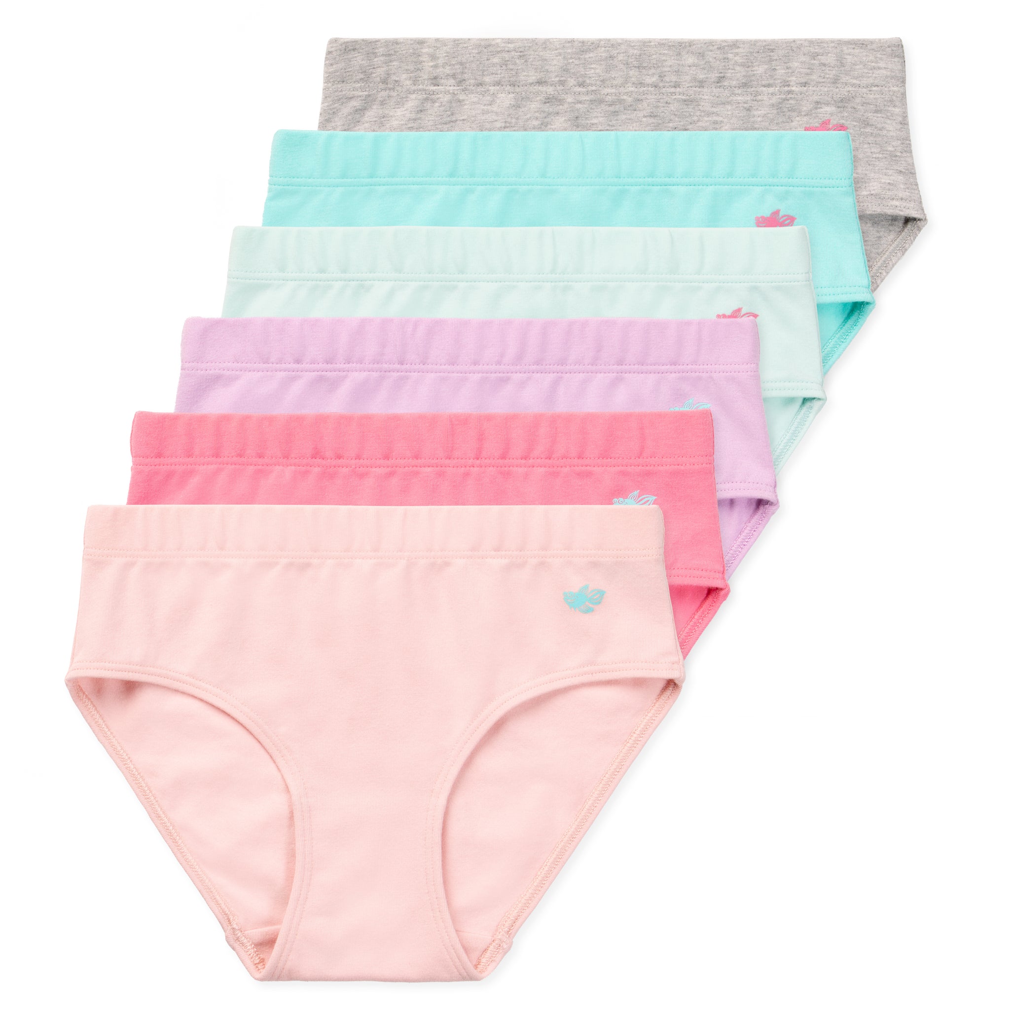 Sophie Girls Briefs (6-Pack) - Cotton Stretch Underwear | Lucky & Me